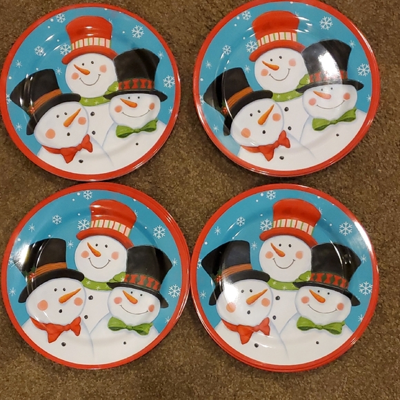 Holiday | Set Of 12 Festive Snowman Plates Set | Poshmark